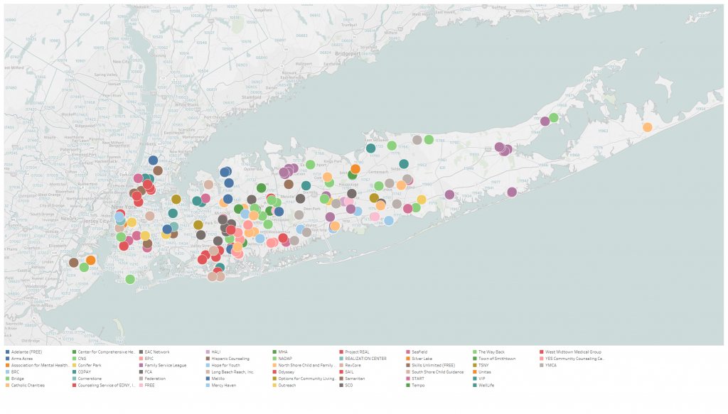 Map of Provider Network – Advanced Health Network/Recovery Health Solutions